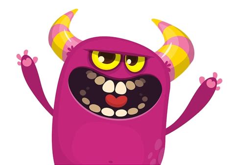Un Drôle De Monstre De Dessin Animé Illustration Vectorielle D
