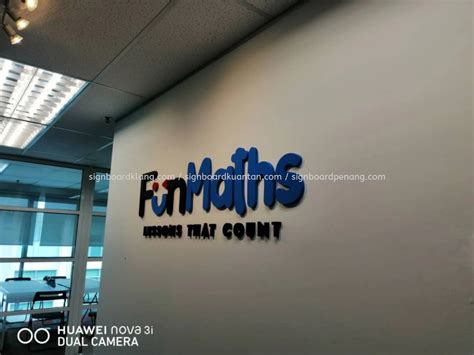 Fun Maths Pvc Cut Out 3d Lettering Indoor Signage Signboard At Klang