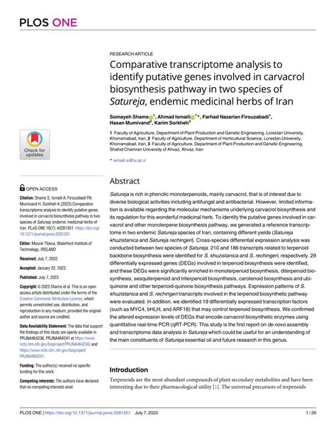 Pdf Comparative Transcriptome Analysis To Identify Putative Genes