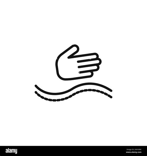 Physiotherapy Icon Logo Sign Vector Outline In Black And White Color