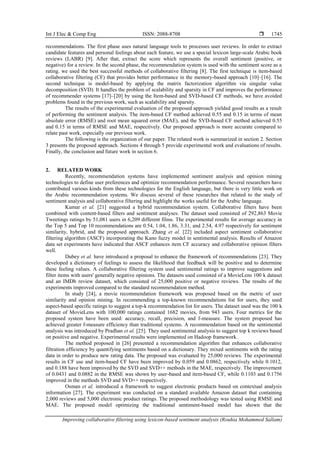 Improving collaborative filtering using lexicon-based sentiment analysis | PDF