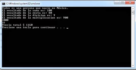 Operacion Con Variables C