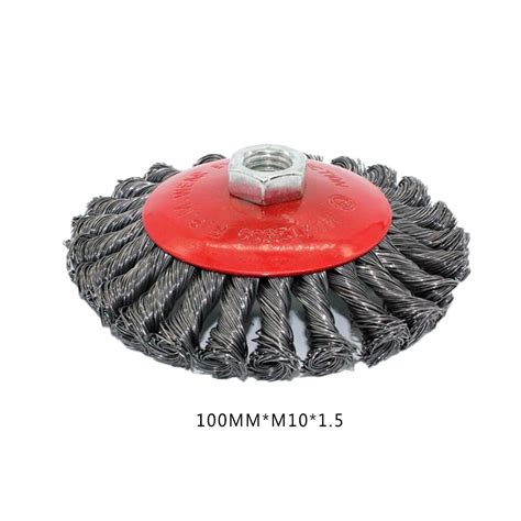 100mm M14 Twist Knot Steel Wire Wheel Brush Rust R Grandado