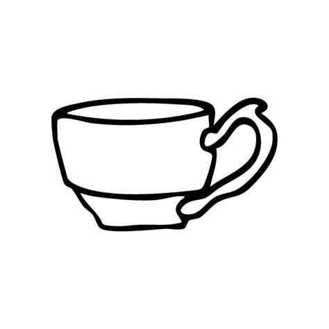 Cup With Handle Hand Drawn Doodle Sketch 53095846 Vector Art At Vecteezy