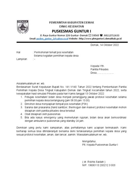 Surat Pemberitahuan Pilkades Pdf