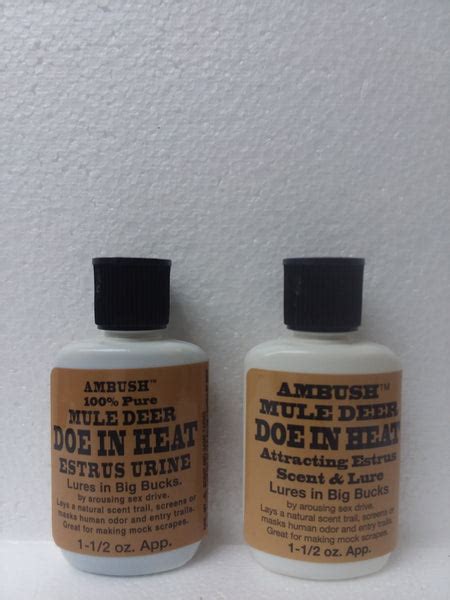 Mule Deer Doe In Heat Urine Lure Or Attracting Scent And Lure