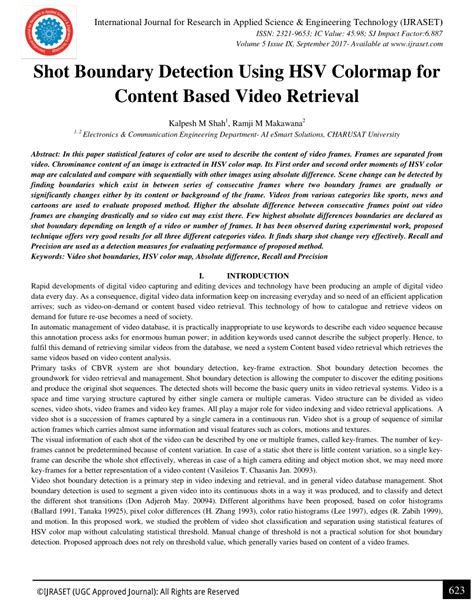 Pdf Shot Boundary Detection Using Hsv Colormap For Content Based