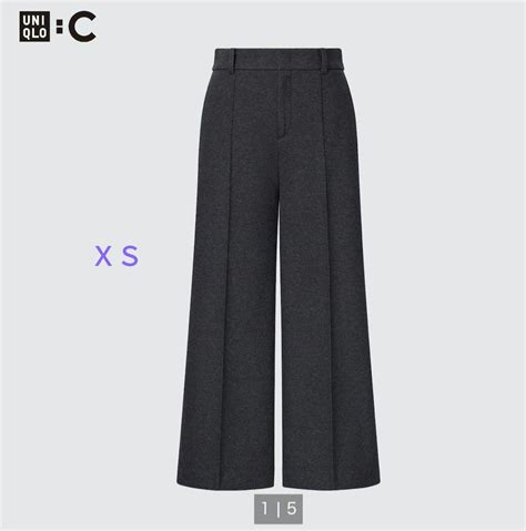 Uniqlo C ブラッシュドジャージークロップドパンツ ブラック Xs メルカリ