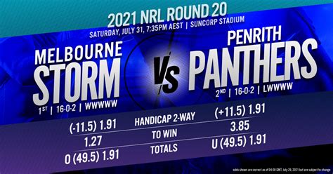 2021 Nrl Round 20 Melbourne Storm Vs Penrith Panthers