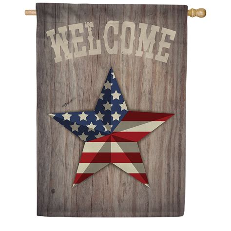 America Forever Patriotic America Star Welcome House Flag 28 X 40 Inch