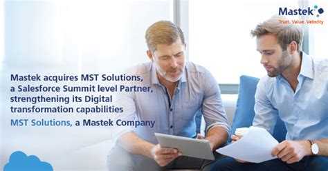 Mastek On Linkedin Mastek To Acquire Mst Solutions To Address Digital Transformation…