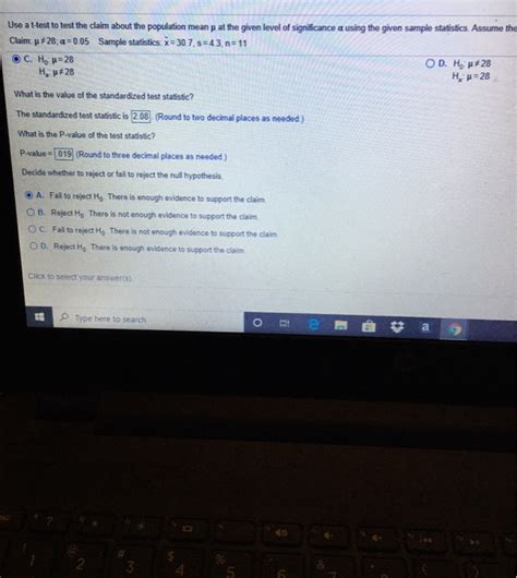 Solved Using The Given Sample Statistics Assume The Chegg