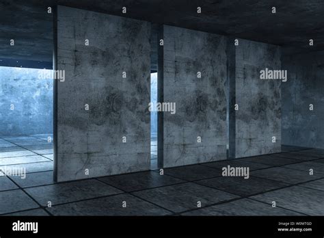 Three Dimensional Rendering Ancient And Mysterious Underground Room At