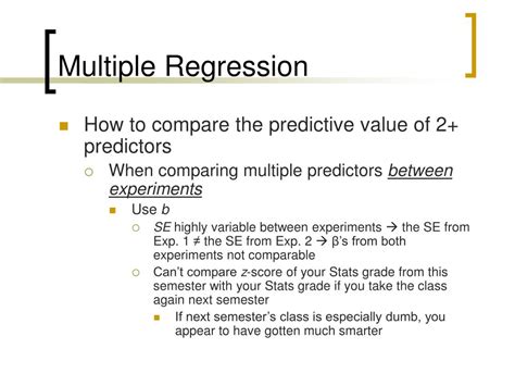 ppt multiple regression powerpoint presentation free download id