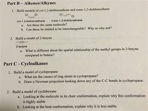 Solved Build Models Of Cis 1 2 Dichioroethene And