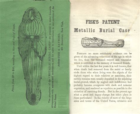 Victorian Iron Mummies The Fisk Casket Burials And Beyond