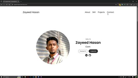 Personal Portfolio Website Html Css Js Youtube