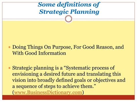 Strategic Planning Overview Ppt