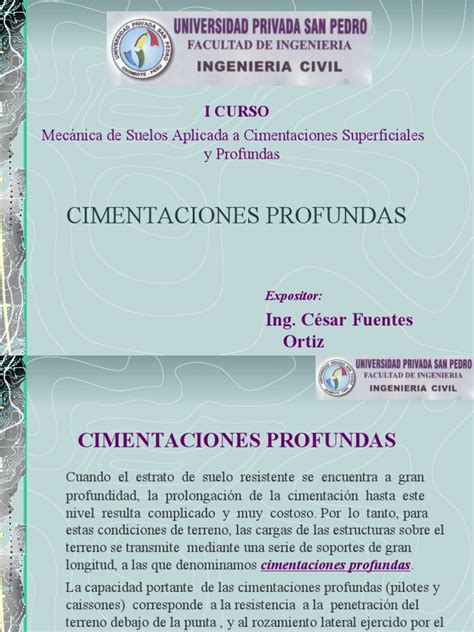 Cimentaciones Profundas Pdf Fundación Ingeniería Ingeniería De Edificación