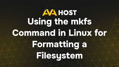 Using The Mkfs Command In Linux For Formatting A Filesystem On A Disk