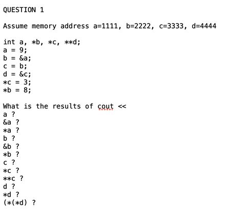 Solved QUESTION Assume Memory Address Chegg