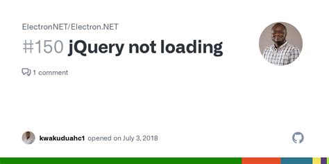 JQuery Not Loading Issue 150 ElectronNET Electron NET GitHub