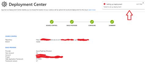 Setting Up Deployment Python Project To Azure Web App Failed Stack Overflow