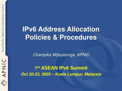Ppt Ipv6 Address Allocation Policies And Procedures Powerpoint