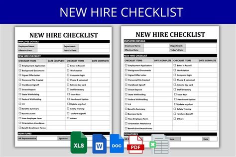 New Hire Checklist Employee Onboarding Process Checklist Hr New Hire