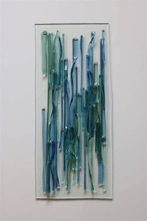 Fused Blue Glass Wall Art Abstract Art Color Blues Variety Etsy