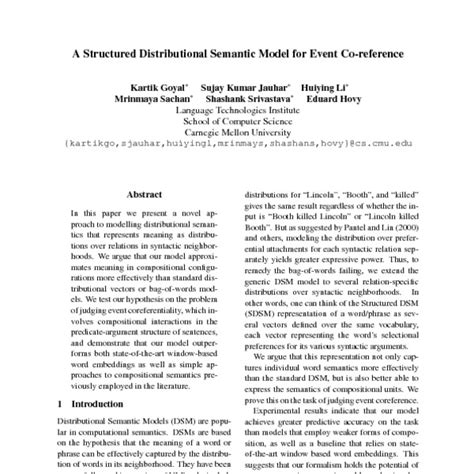 A Structured Distributional Semantic Model For Event Co Reference Acl