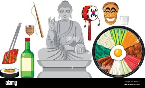 Korean Element Nation Tradition Symbol Illustration Stock Vector Image