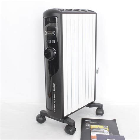 デロンギ 【美品】デロンギ マルチダイナミックヒーター Mdhs12 Bk ピュアホワイトマットブラック ゼロ風暖房 本体 リファン