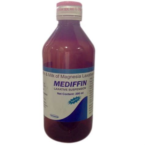 Mediffin Laxative Suspension Milk Of Magnasia And Light Liquid Paraffin
