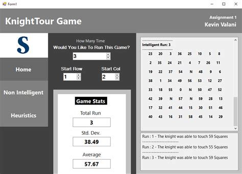 Github Valanikevin Knight Tour Game C Sharp Heuristic And Non