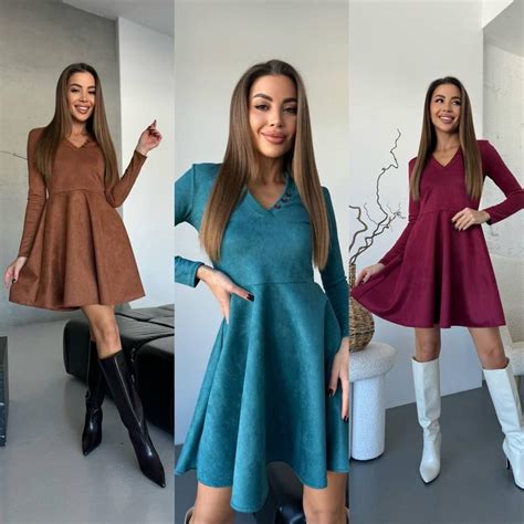 Замшева сукня — ціна 700 грн у каталозі Короткі сукні Купити жіночі речі за доступною ціною на