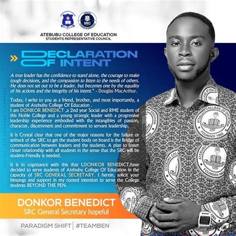 Declaration Of Intent Flyer In Atecoe Designed By Oppomence Graphics In Ghana 0247369275 Flyer
