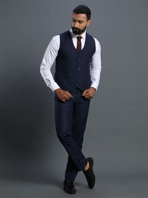 Rent Buy Navy Blue 3 Piece Suit Home Trial Free Delivery Candidmen
