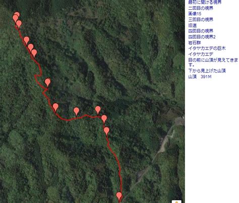白石山 391M登山ルート