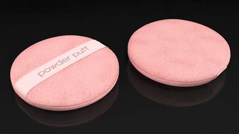 Compact Makeup Powder Puff 3d Model 12 3ds Blend C4d Fbx Max