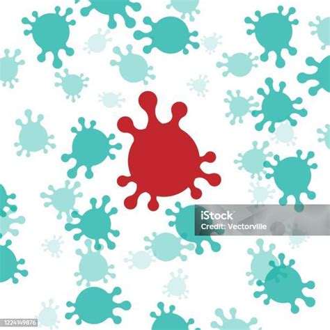 바이러스 또는 박테리아 매크로 현미경 보기 배경 세포 미생물 모양의 임의의 혼란 장소 흰색에 고립 된 벡터 그림 3차원 형태에 대한 스톡 벡터 아트 및 기타 이미지 Istock