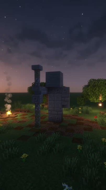 Minecraft Stone Statue Tutorial🪨 Shorts Minecraft Youtube