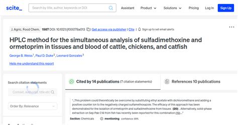 Hplc Method For The Simultaneous Analysis Of Sulfadimethoxine And
