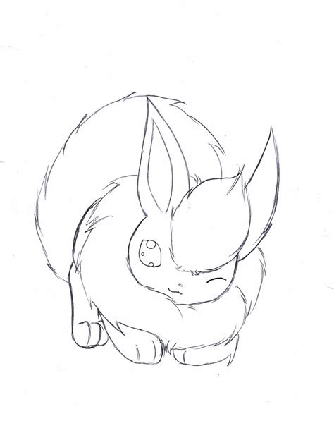 Flareon Lineart By Beelzezlover On Deviantart