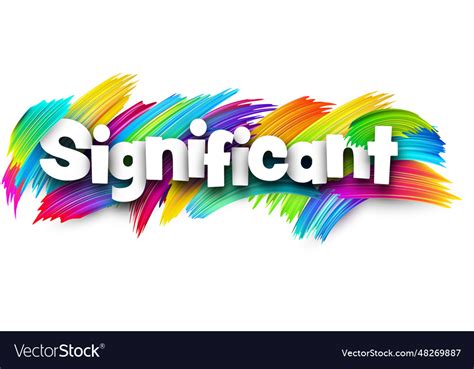 Significant Paper Word Sign With Colorful Vector Image