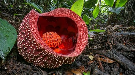 Rainforest Rafflesia Flor Flor Flor Jungla Suelo Imagen De Archivo