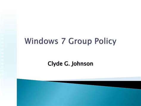 PPT Windows Group Policy PowerPoint Presentation Free Download ID