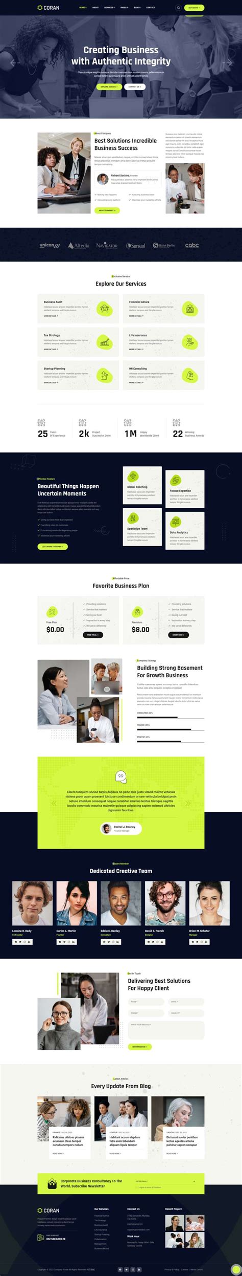 咨询网页源代码，商务公司网站设计模板 17素材网