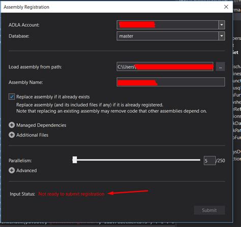 why can i not register this c assembly for a u sql project