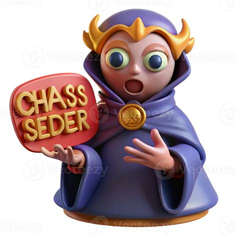 Stunning Creative 3d Render Surprise Wizard Announcing Chass Seder